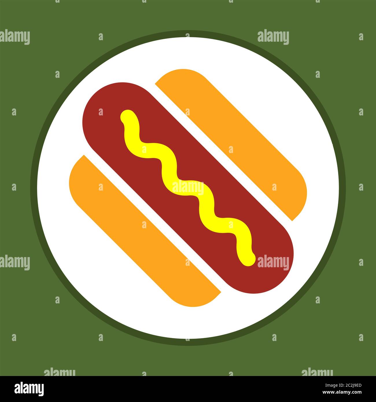 Hot Dog Icon Vector Art Illustration Stock Vector Image & Art - Alamy
