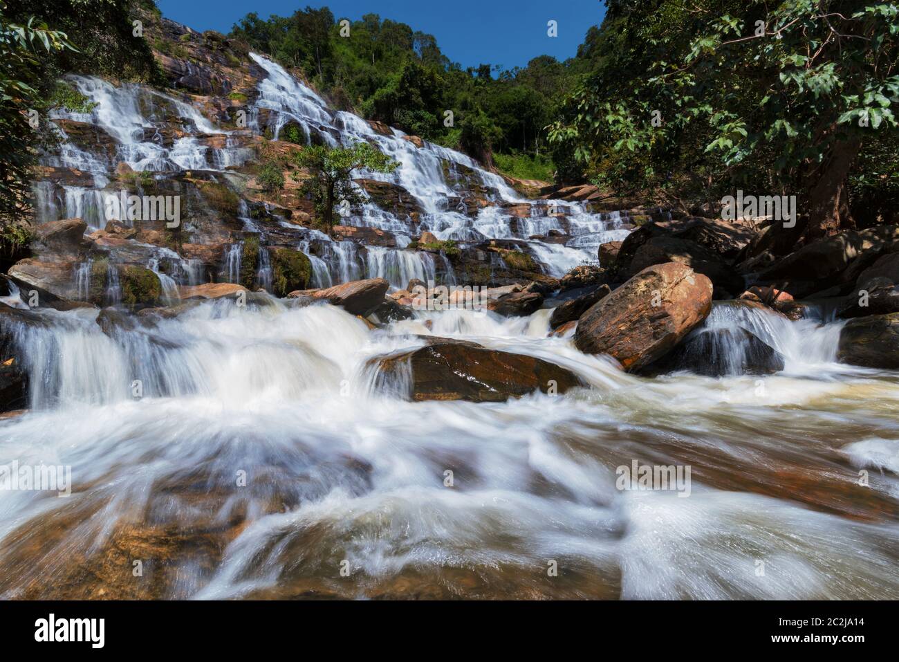 Mae Ya waterfall, Doi Inthanon national park at Chiang Mai, Thailand ...
