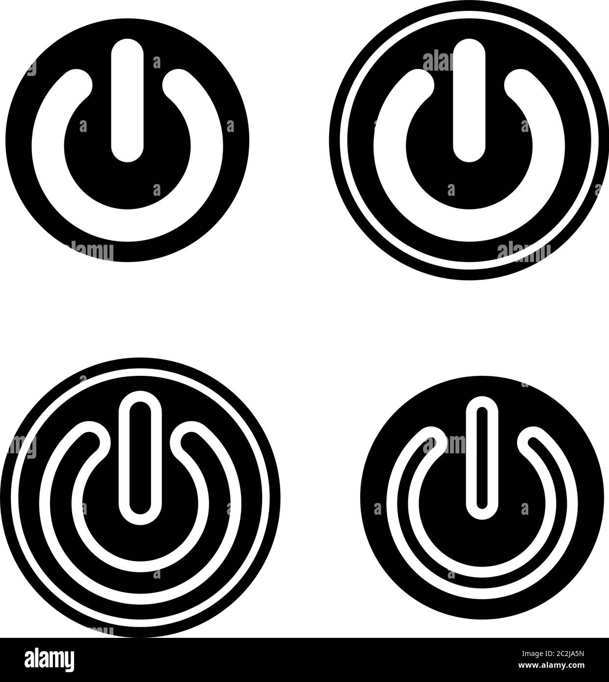Power Button Icon Vector Art Illustration Stock Vector Image & Art - Alamy