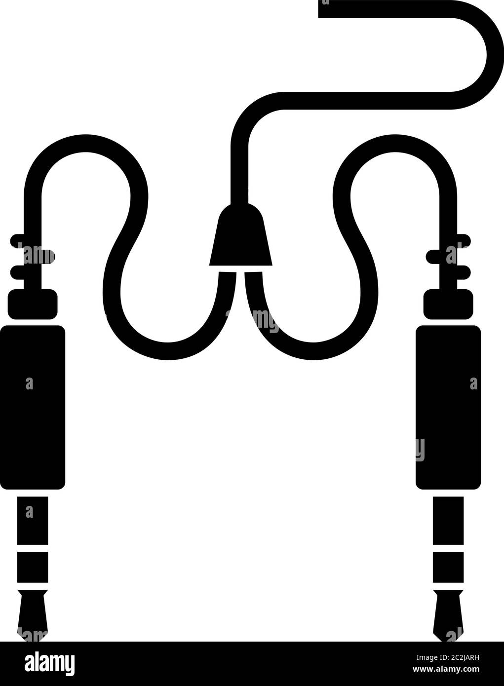 Audio Cable Icon, Plug Wire Vector Art Illustration Stock Vector Image ...