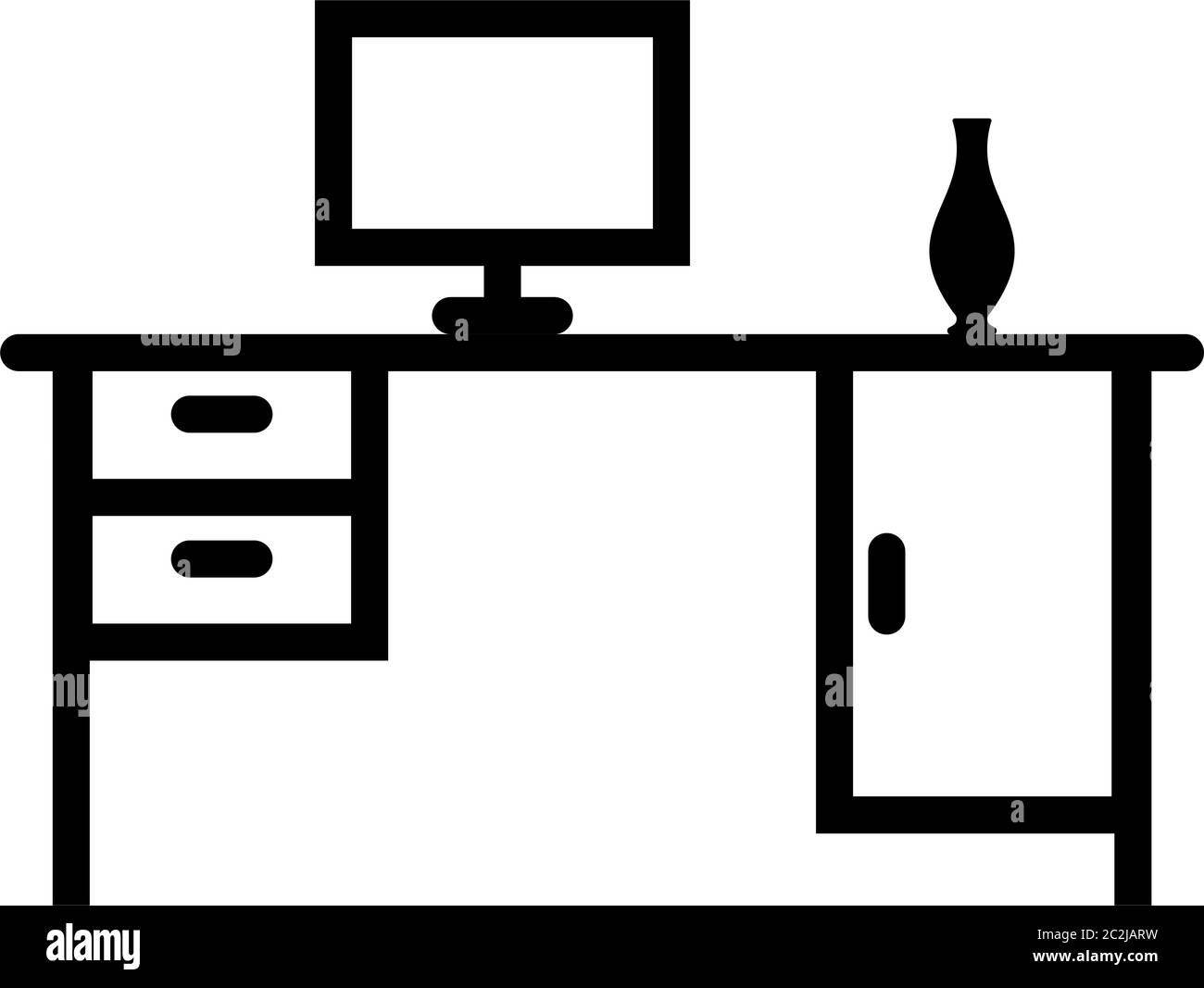 Desk Icon, Desk Vector Art Illustration Stock Vector Image & Art - Alamy