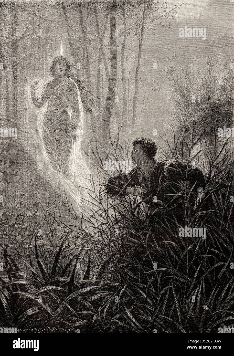 Fatuous Fire paint by german painter Gustav Adolph Spangenberg (1828 ...