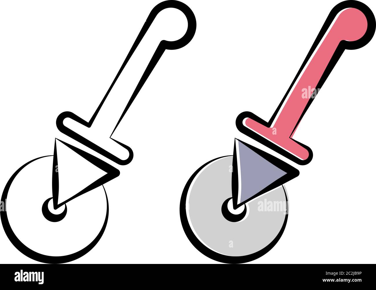 Pizza cutter Stock Vector Images - Alamy