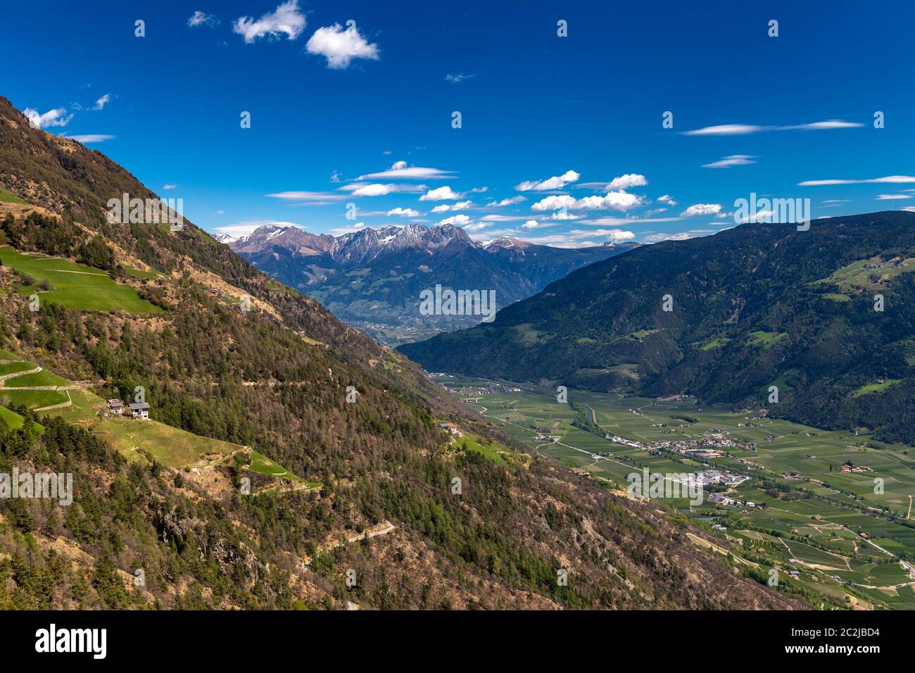 Hiking in Vinschgau valley, South Tyrol Stock Photo - Alamy