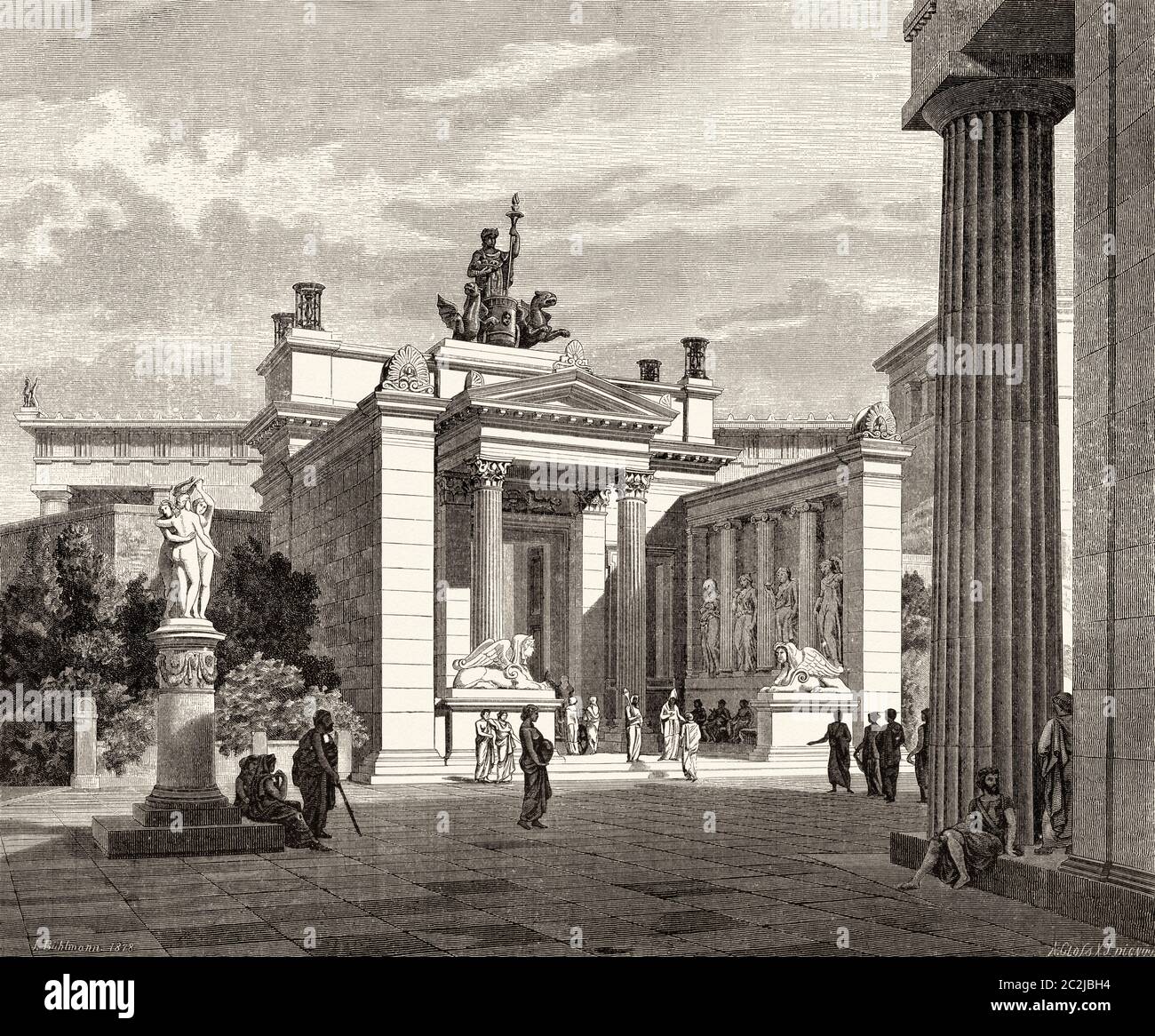 The Temple of Demeter. The famous sanctuary of the sacred mysteries of ...