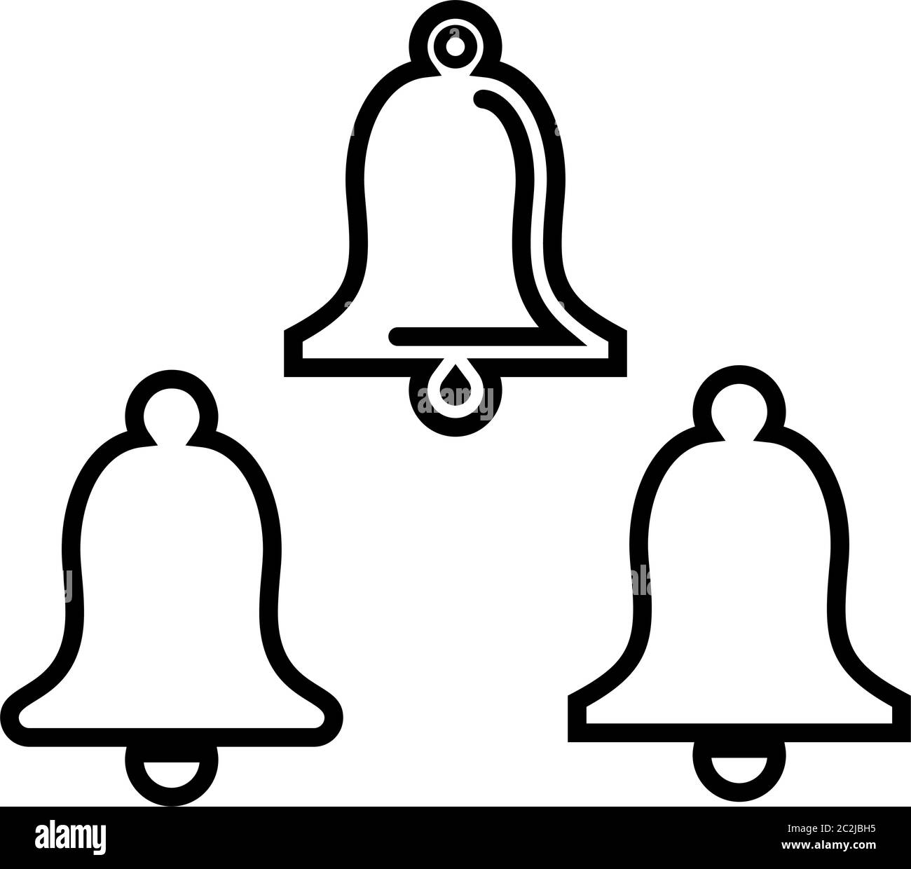 Bell Icon, Bell Vector Art Illustration Stock Vector Image & Art - Alamy