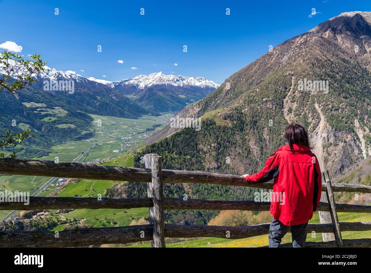 Hiking in Vinschgau valley, South Tyrol Stock Photo - Alamy