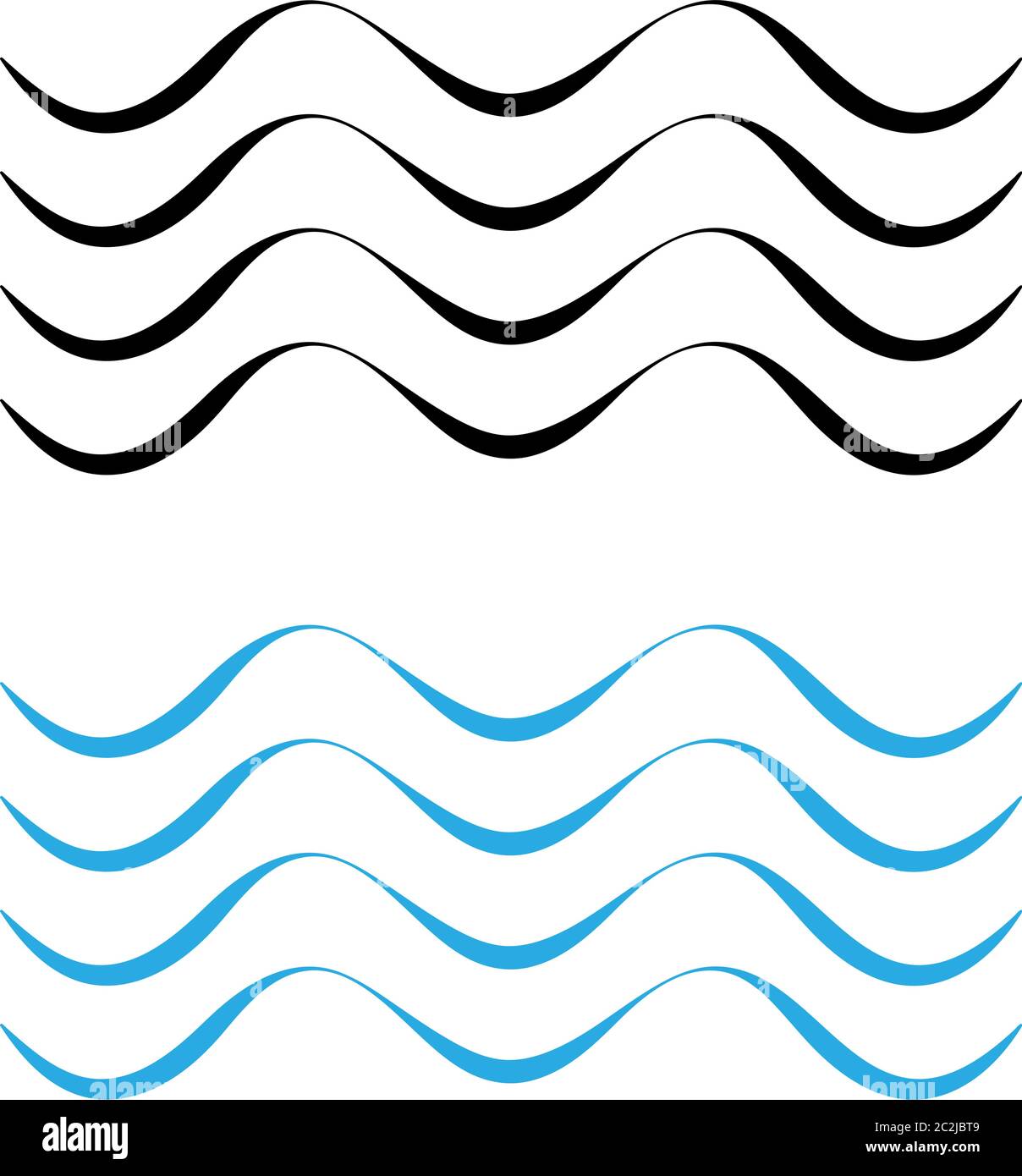 Water Wave Icon, Water Wave Sign Vector Art Illustration Stock Vector ...