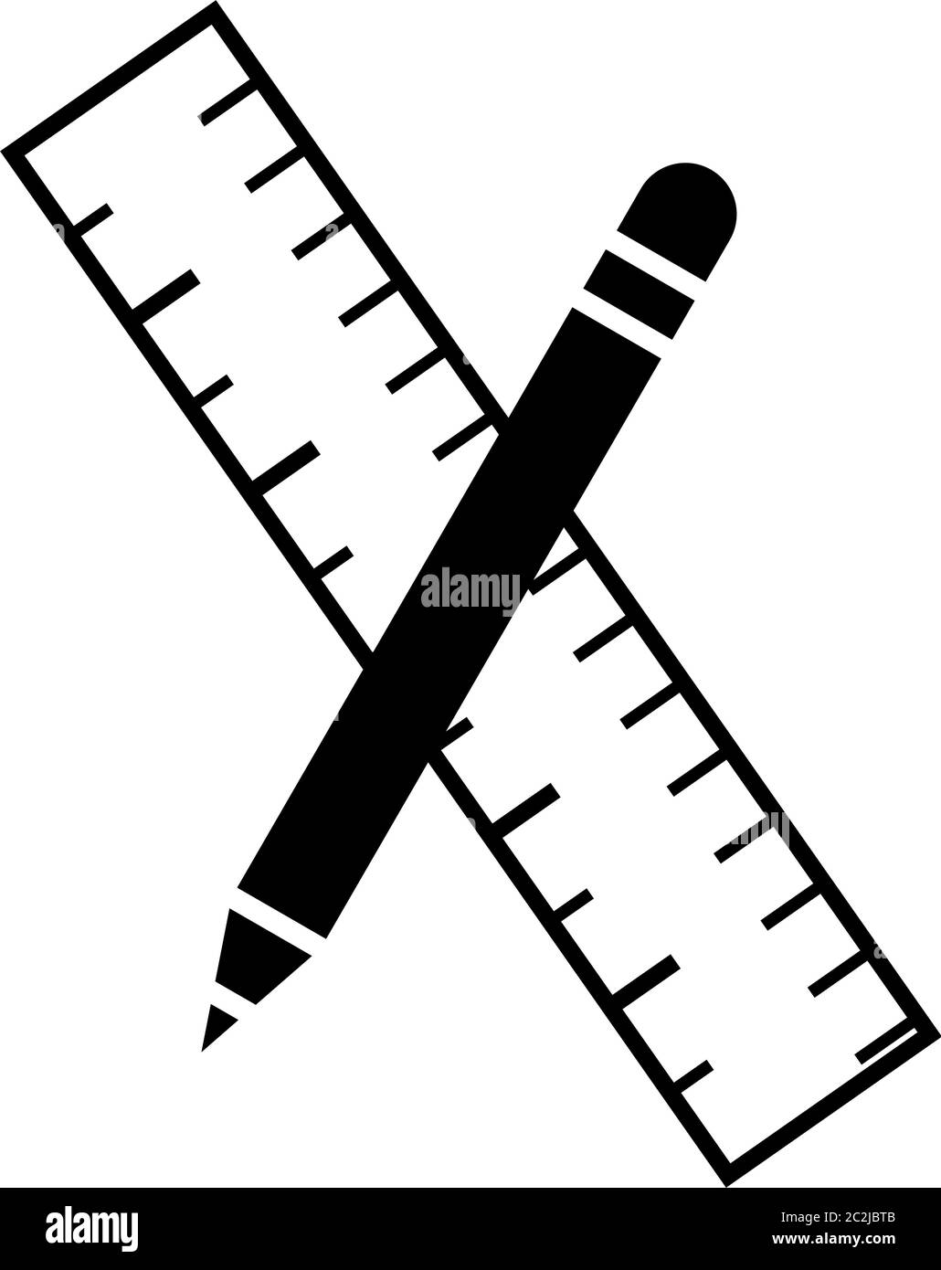 Straight edge ruler Stock Vector Images - Alamy