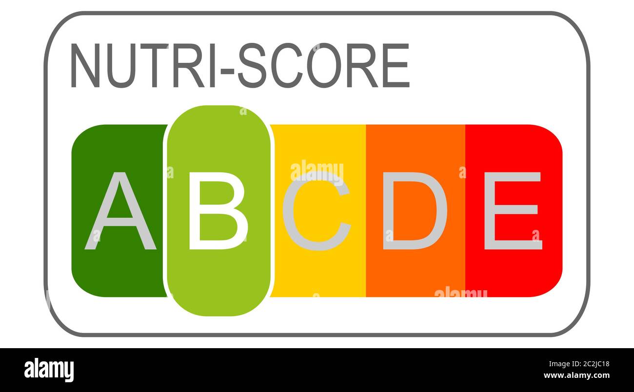Nutri-Score Label B, 5-colour Nutrition Label â€“ illustration Stock ...