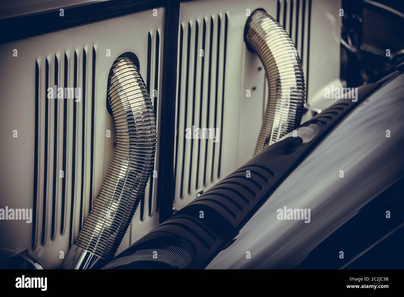Color close up of the air vents of a vintage classic car Stock Photo ...