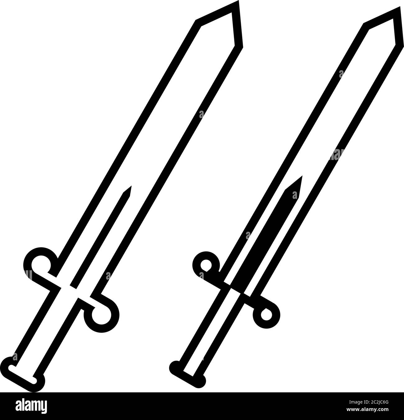 Sword Icon, Sword Vector Art Illustration Stock Vector Image & Art - Alamy