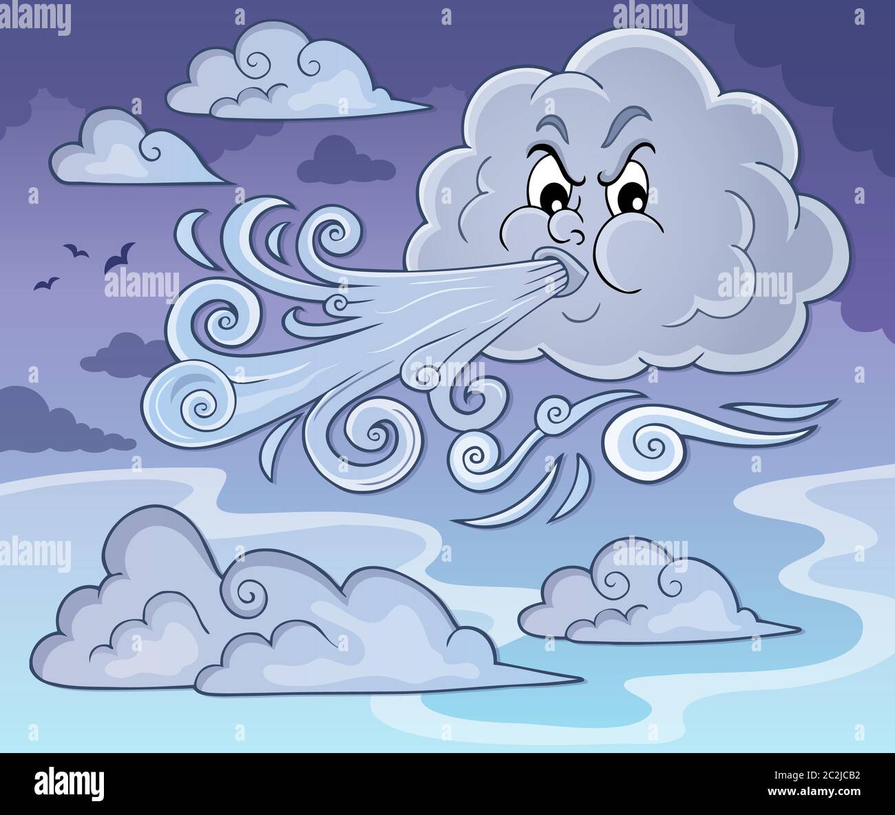 Clouds and wind theme image 2 - picture illustration Stock Photo - Alamy