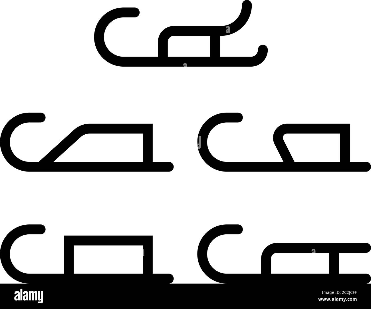 Sledge Icon, Sledge Vector Art Illustration Stock Vector Image & Art ...