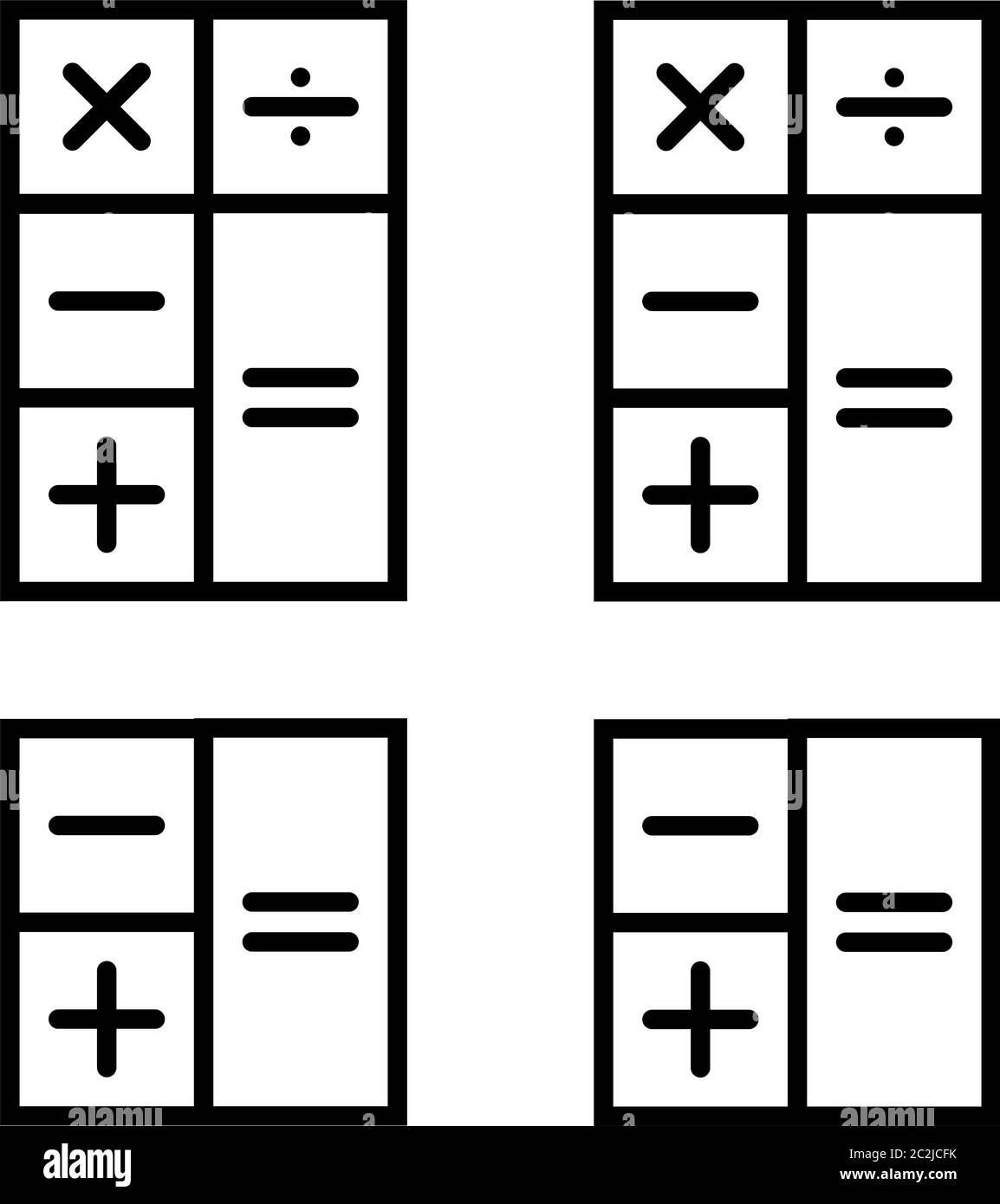 Calculator Icon, Calculator Keypad Sign Vector Art Illustration Stock ...