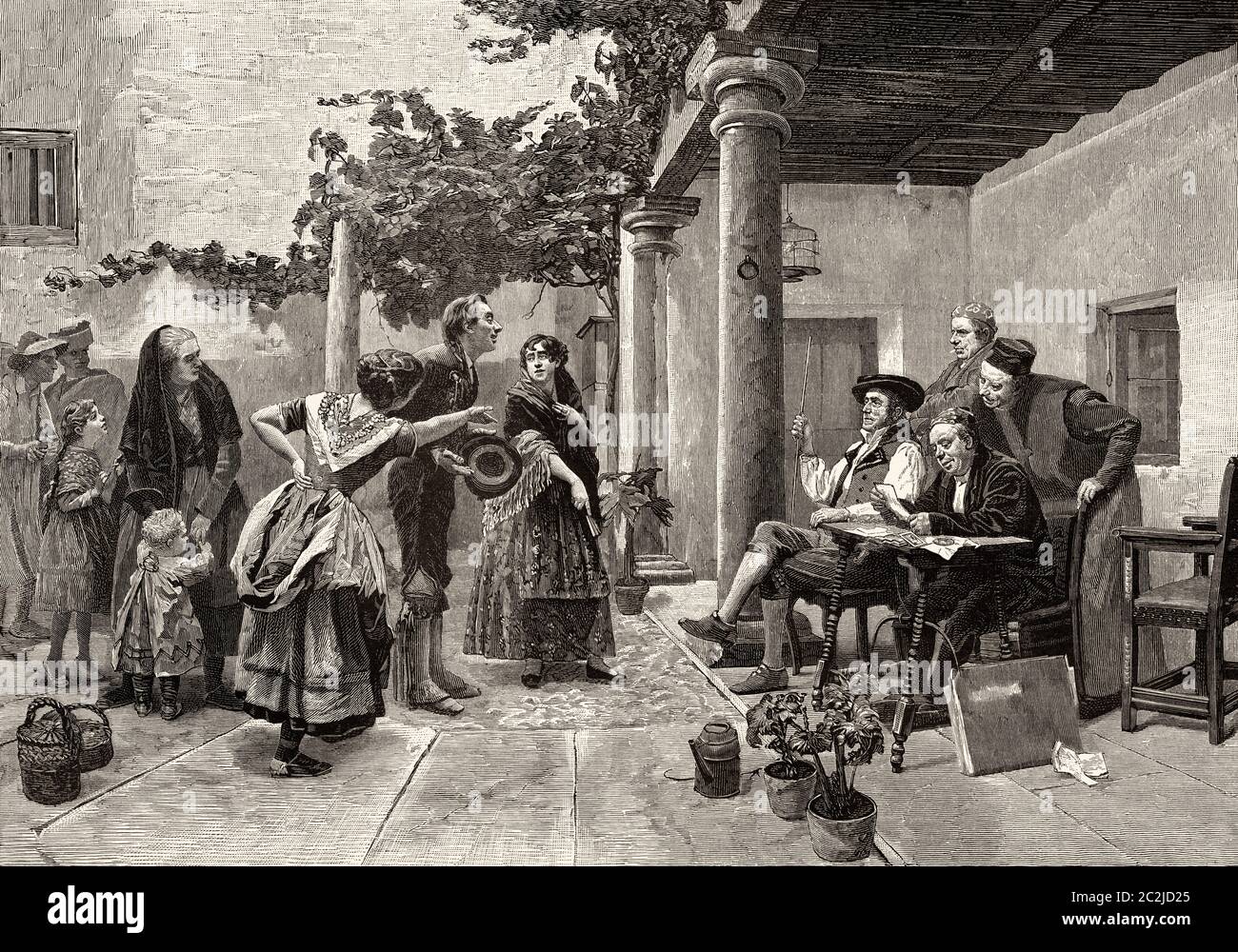 Before the Mayor, a popular Spanish scene from the 19th century ...