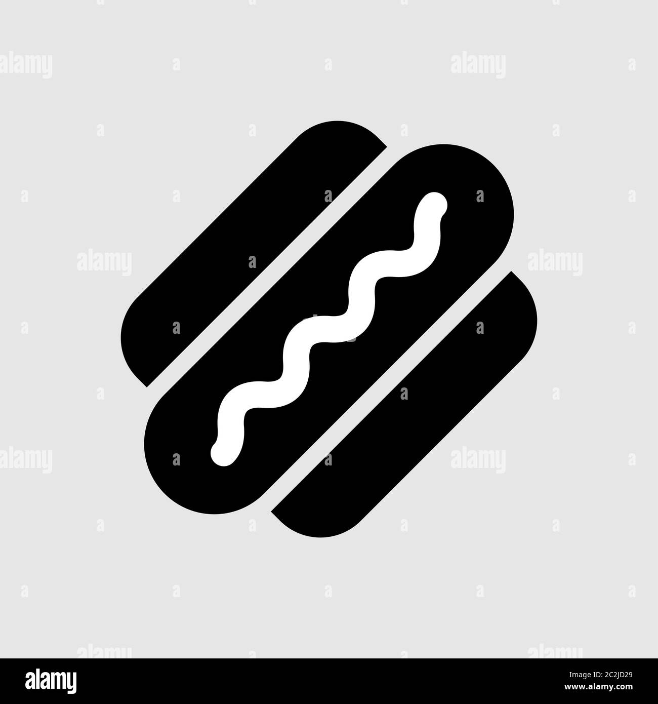 Hot Dog Icon Vector Art Illustration Stock Vector Image & Art - Alamy