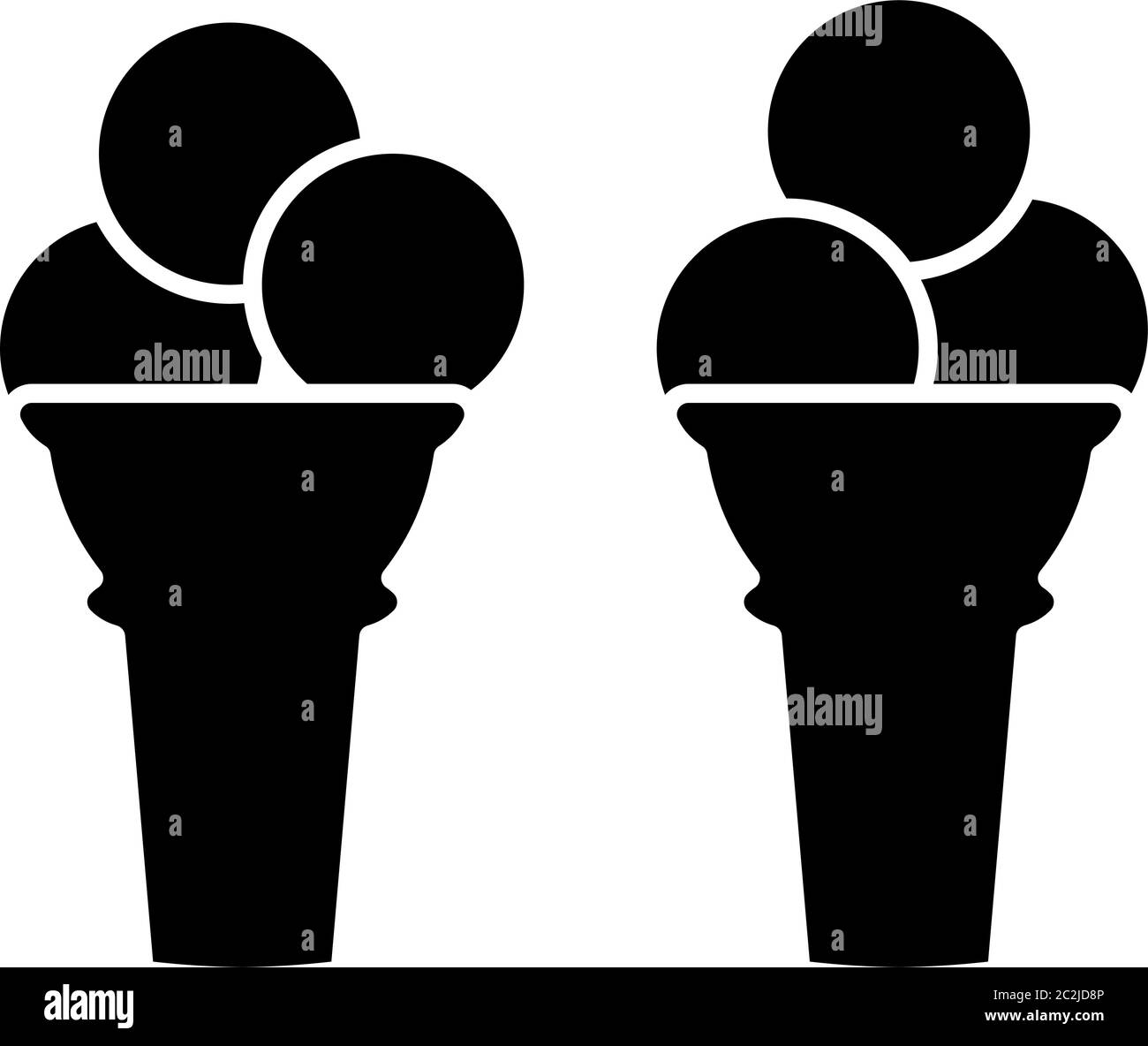 Ice Cream Cone Icon Vector Art Illustration Stock Vector Image & Art ...