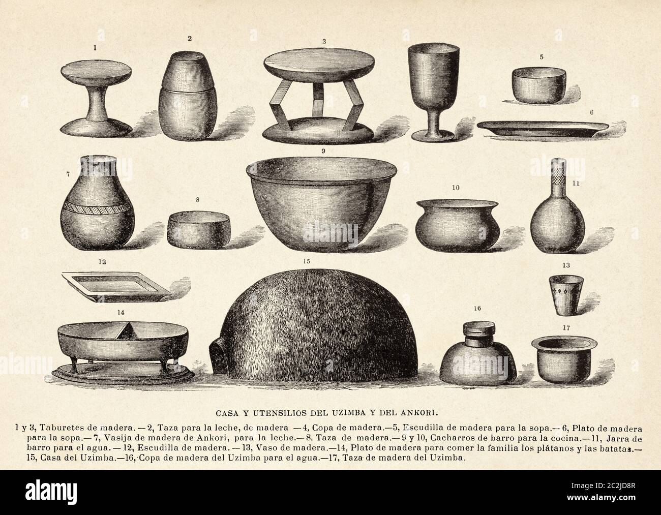 Utensils of the african tribes hi-res stock photography and images - Alamy