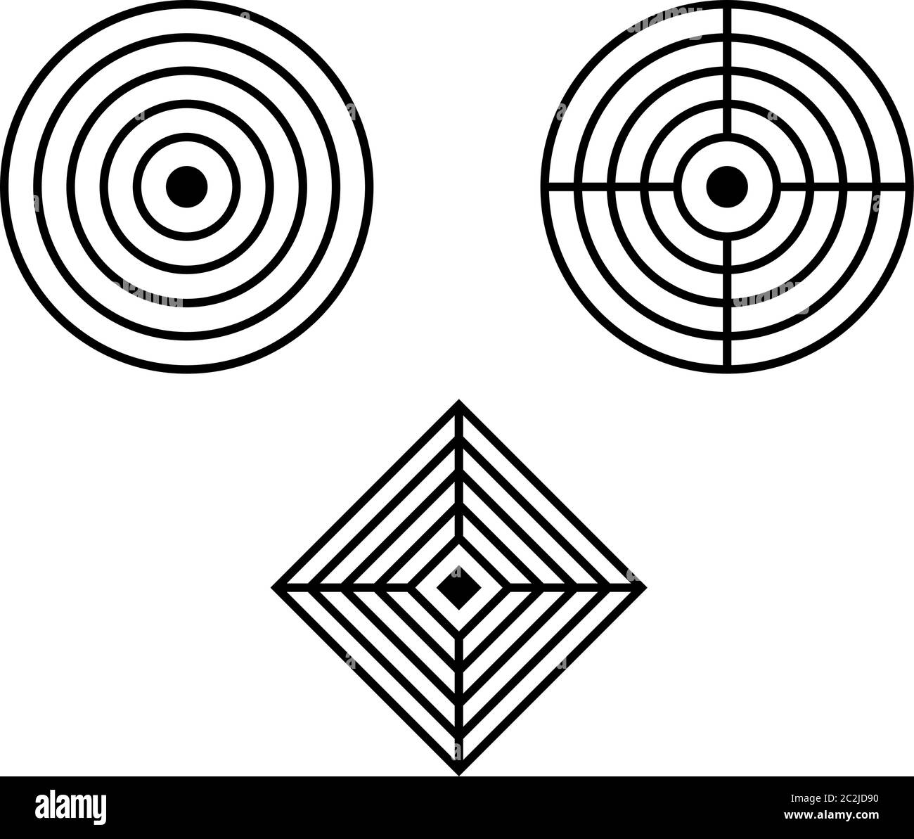 Target Icon, Target Board Vector Art Illustration Stock Vector Image ...