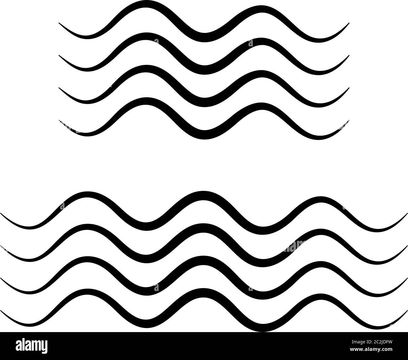 Water Wave Icon, Water Wave Sign Vector Art Illustration Stock Vector ...