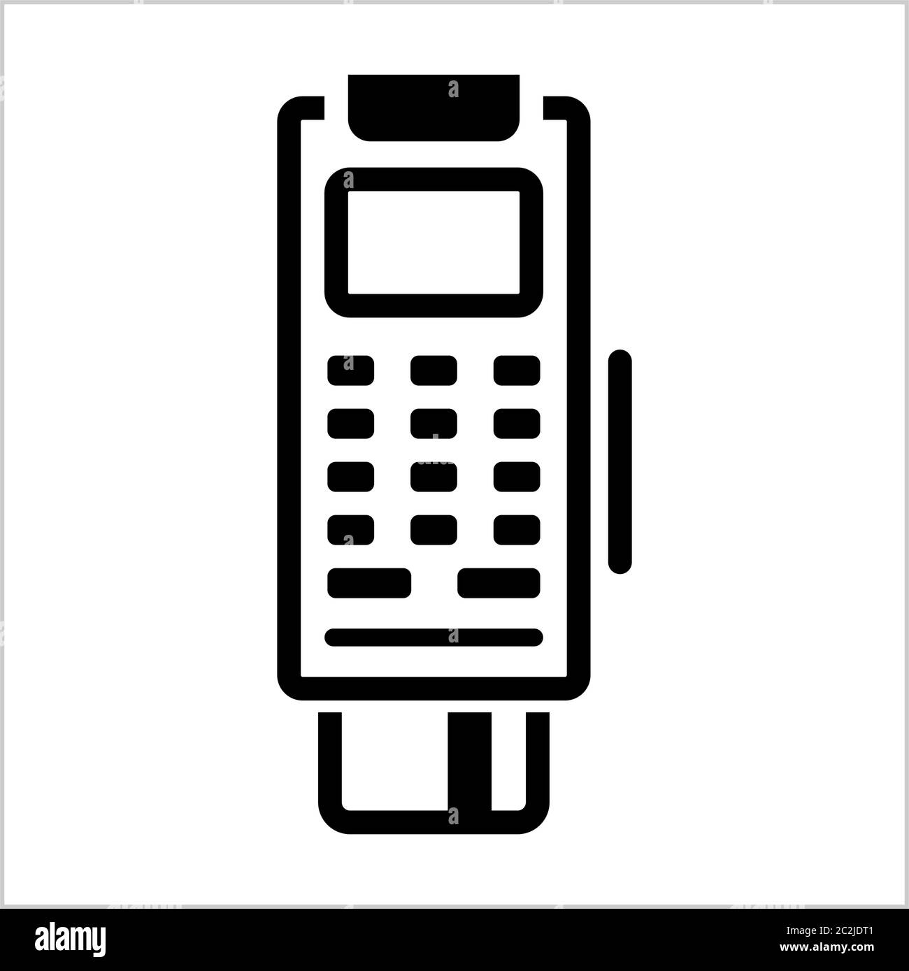 Pos Terminal Icon Vector Art Illustration Stock Vector Image & Art - Alamy