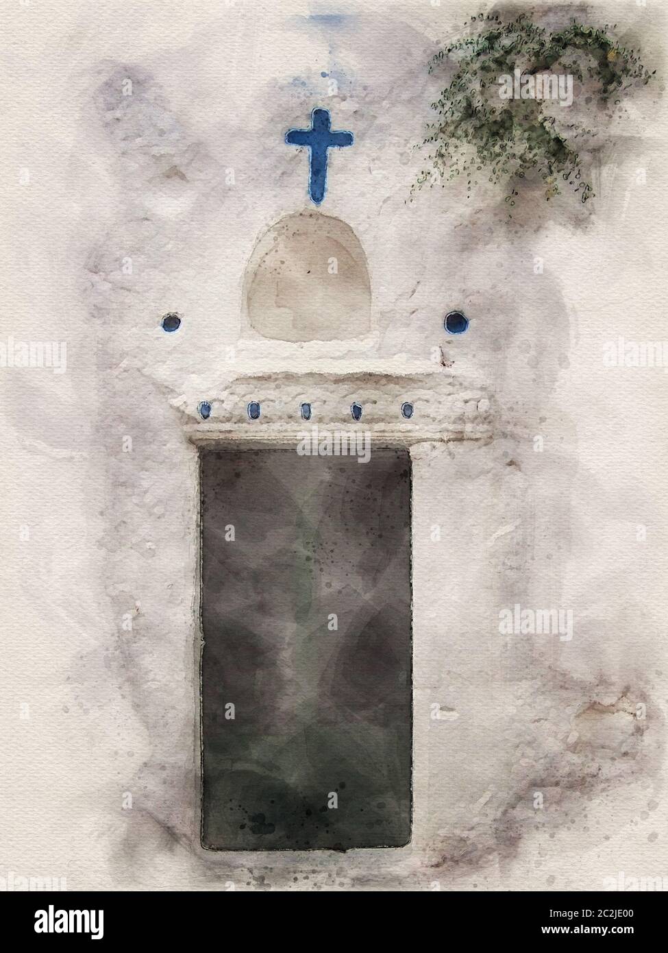 Watercolor church window hi-res stock photography and images - Alamy