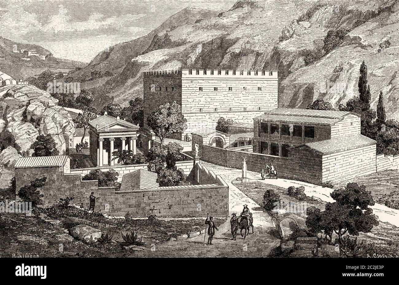 Greek architecture illustration hi-res stock photography and images - Alamy