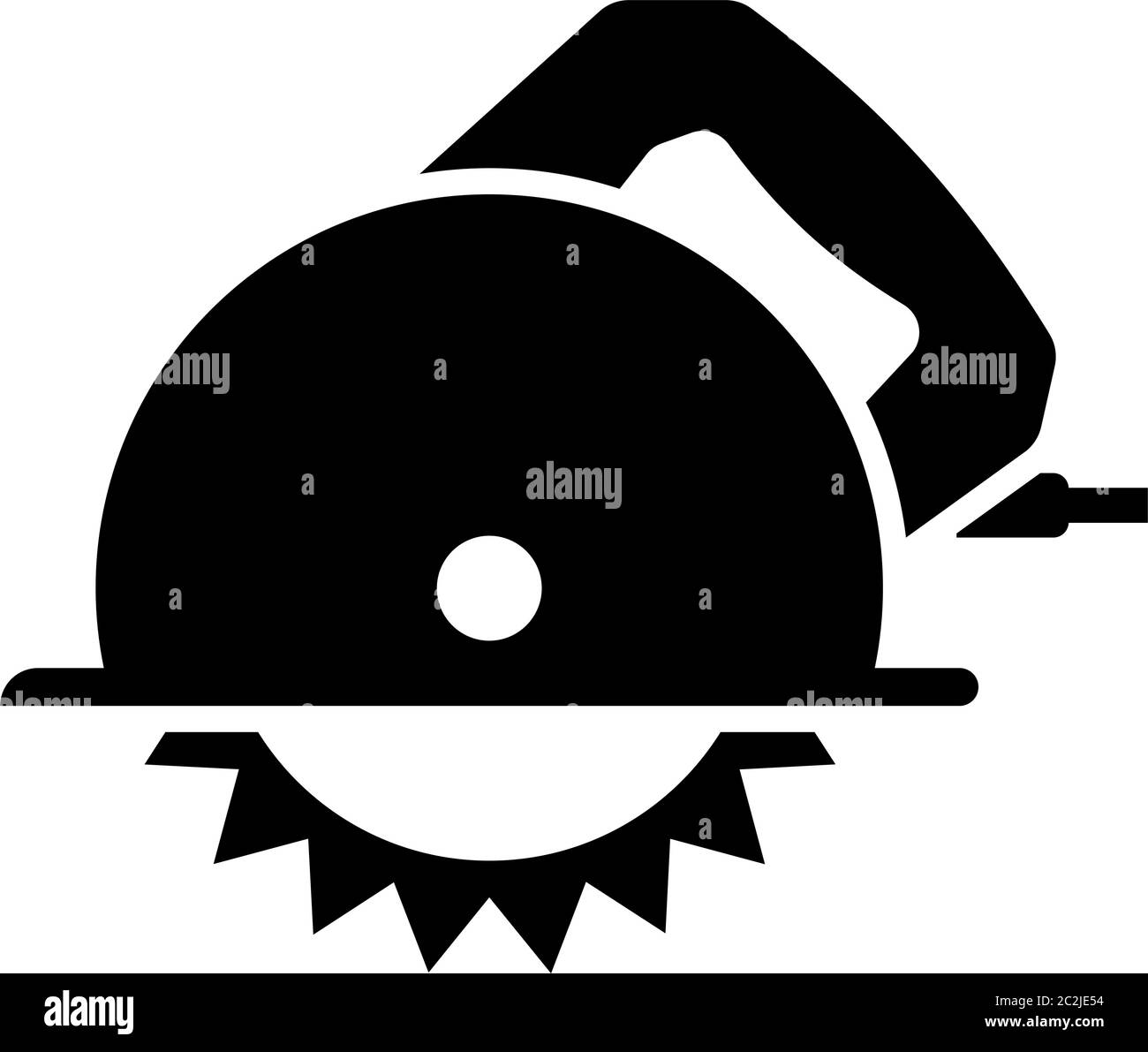 Power Saw Icon, Circular Saw Icon Vector Art Illustration Stock Vector ...