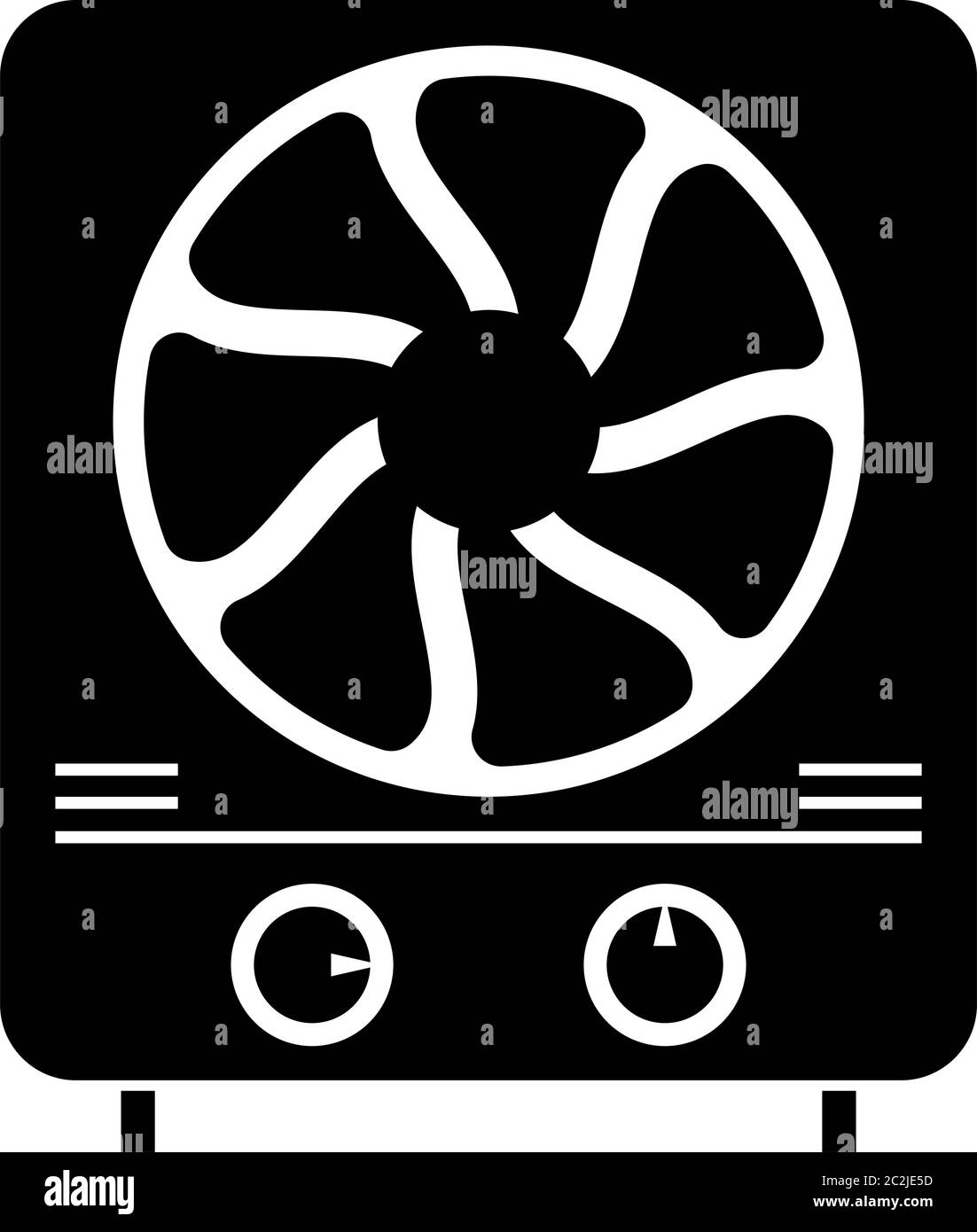 Fan Heater Icon, Heater Vector Art Illustration Stock Vector Image ...