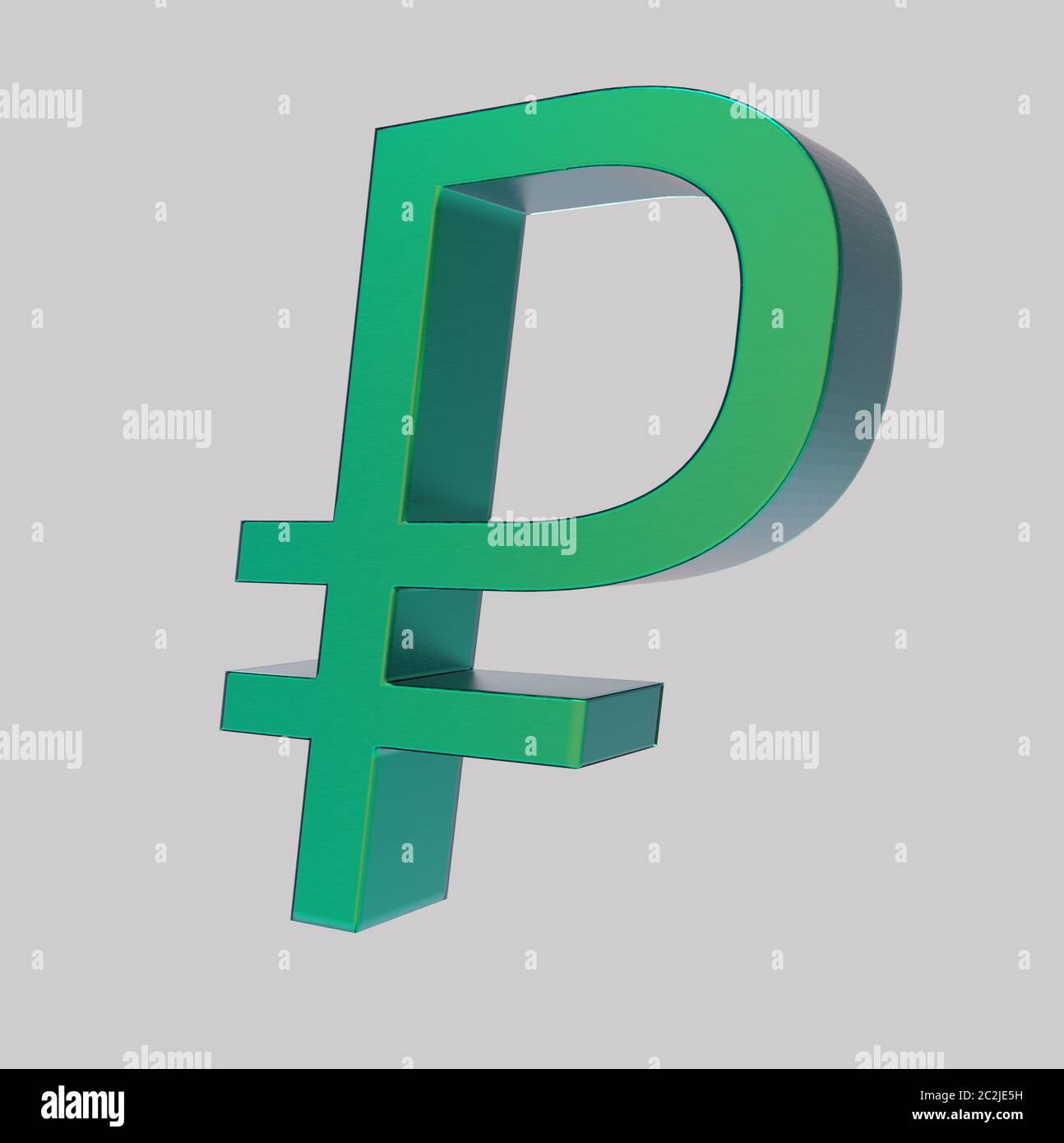 Ruble symbol sign isolated rouble RUB Russian ruble Currency Symbol 3d ...
