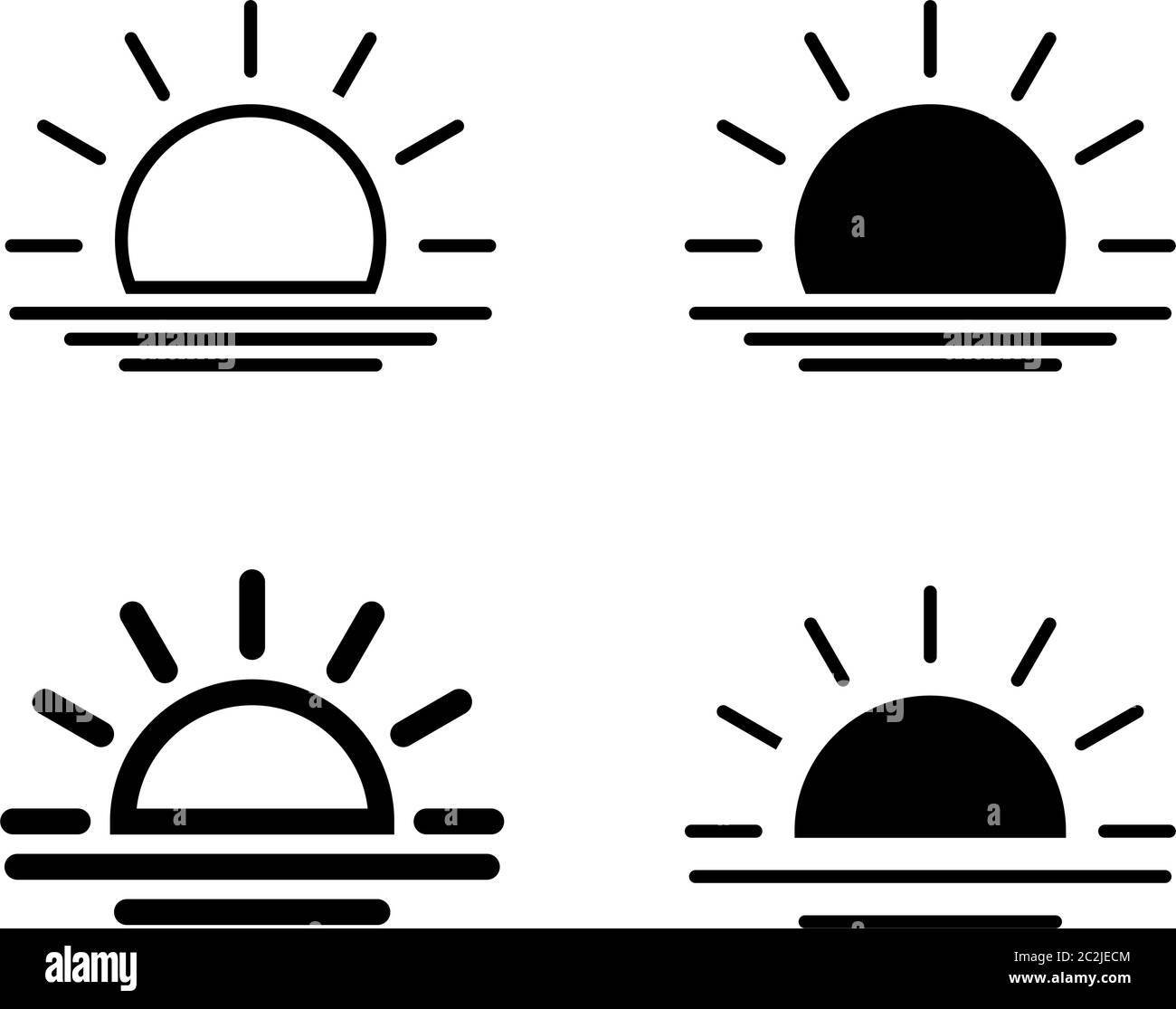 Sunrise Icon, Sun Rise Vector Art Illustration Stock Vector Image & Art ...