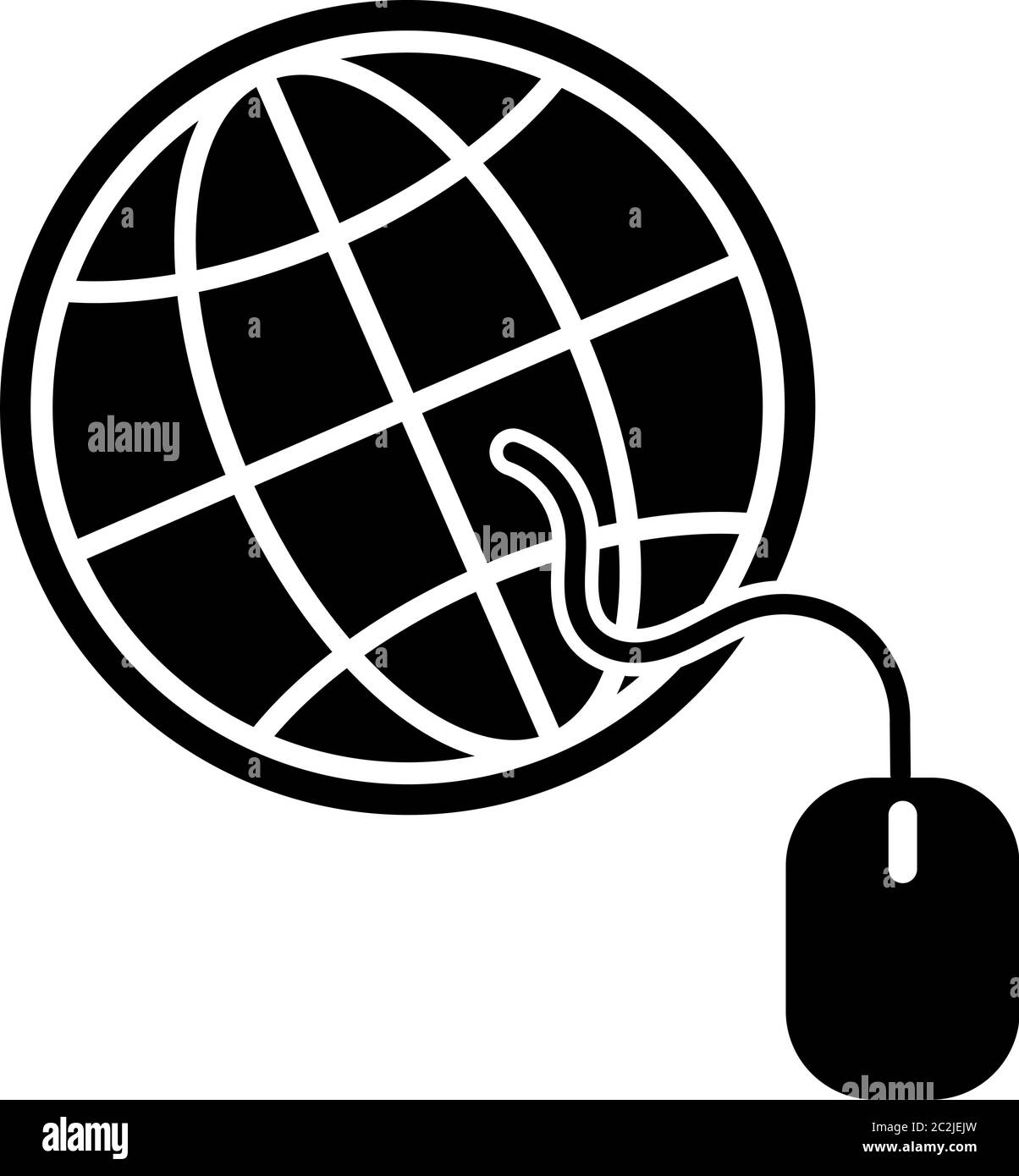 Go To Web, Mouse, Globe Icon, Vector Art Illustration Stock Vector ...