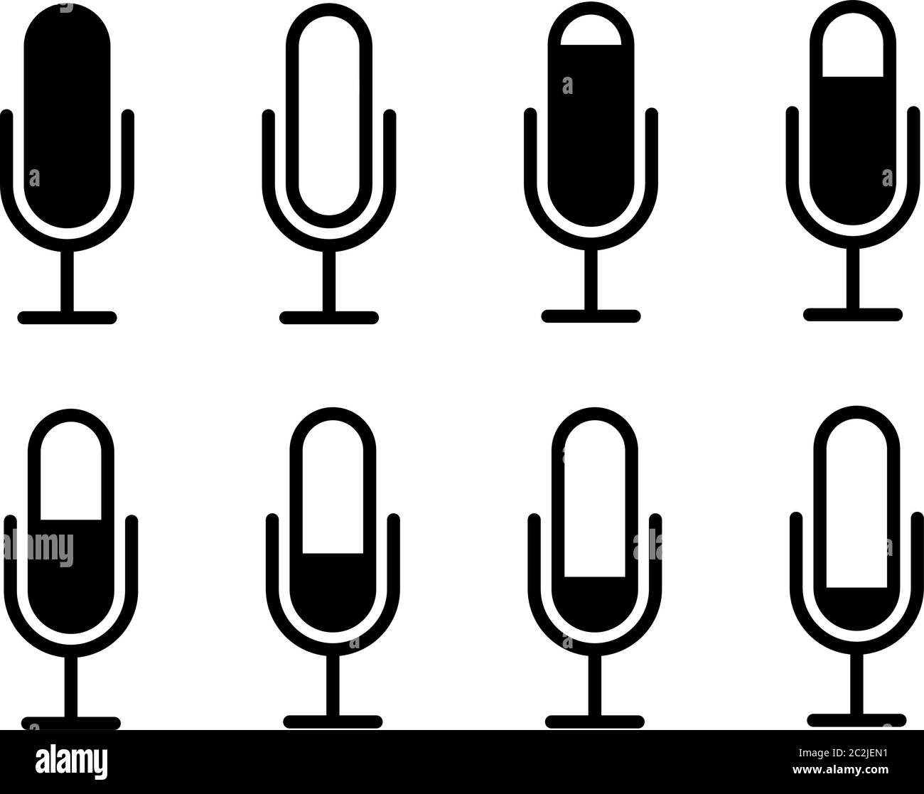 Microphone Icon, Mic Icon Vector Art Illustration Stock Vector Image ...