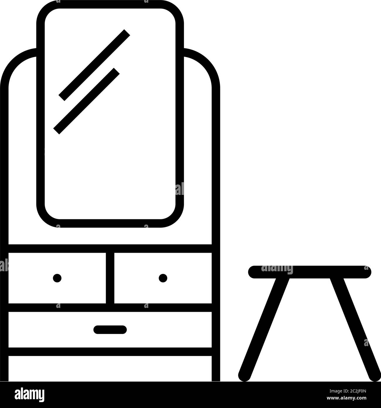 Dressing Table Icon Vector Art Illustration Stock Vector Image & Art ...