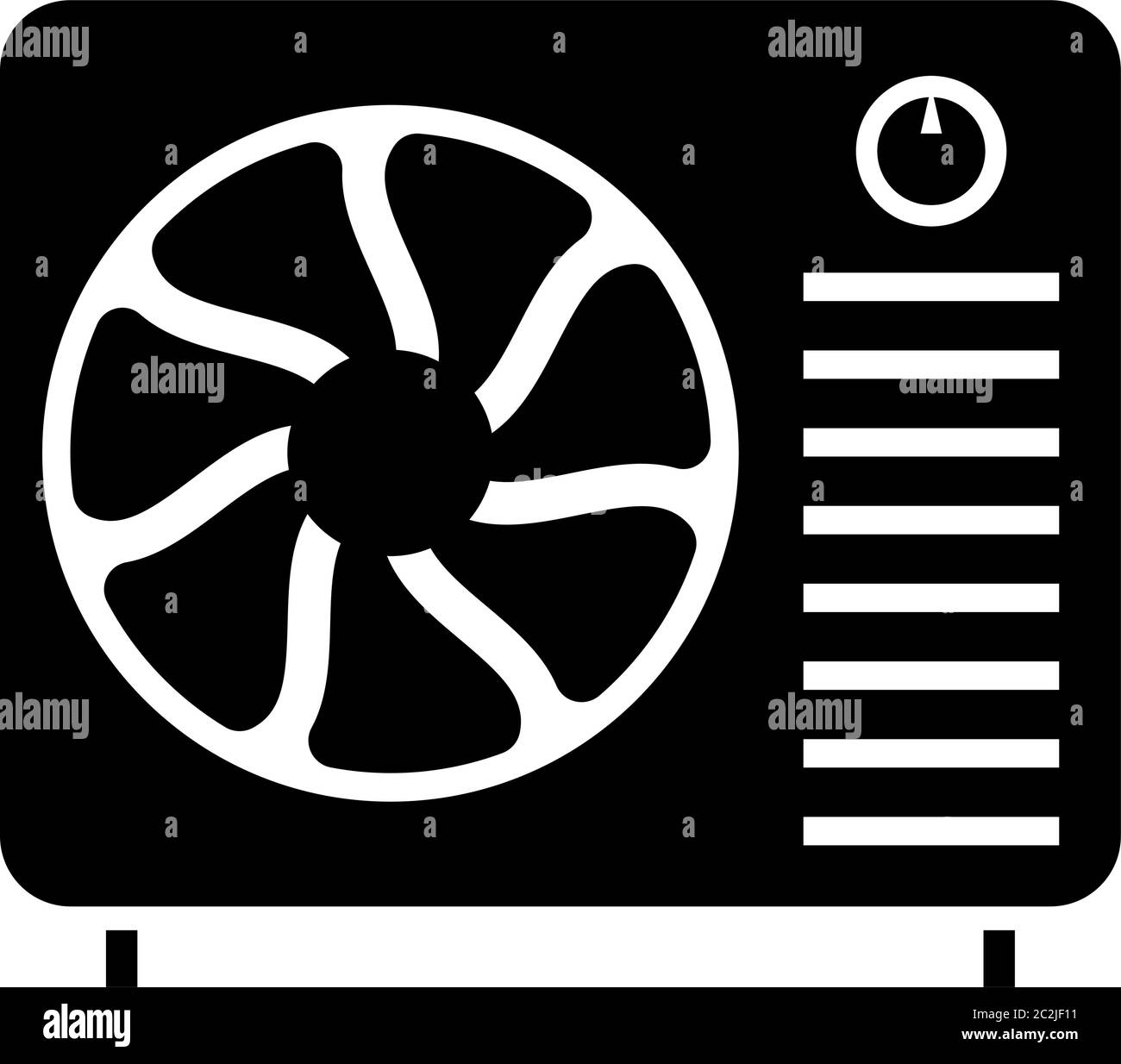 Fan Heater Icon, Heater Vector Art Illustration Stock Vector Image ...