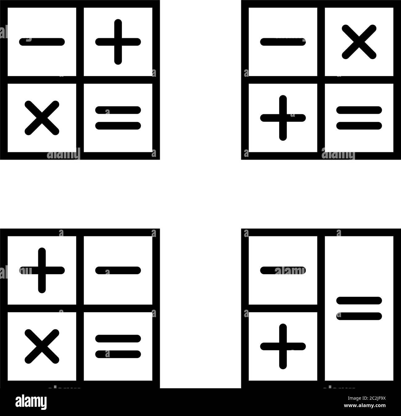 Calculator Icon, Calculator Keypad Sign Vector Art Illustration Stock ...