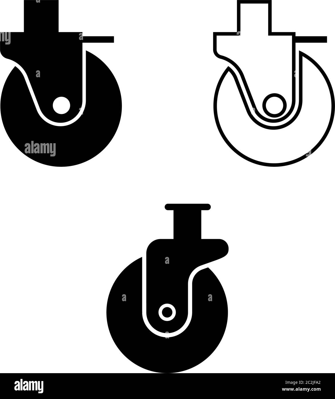 Caster Wheel Icon Vector Art Illustration Stock Vector Image & Art - Alamy