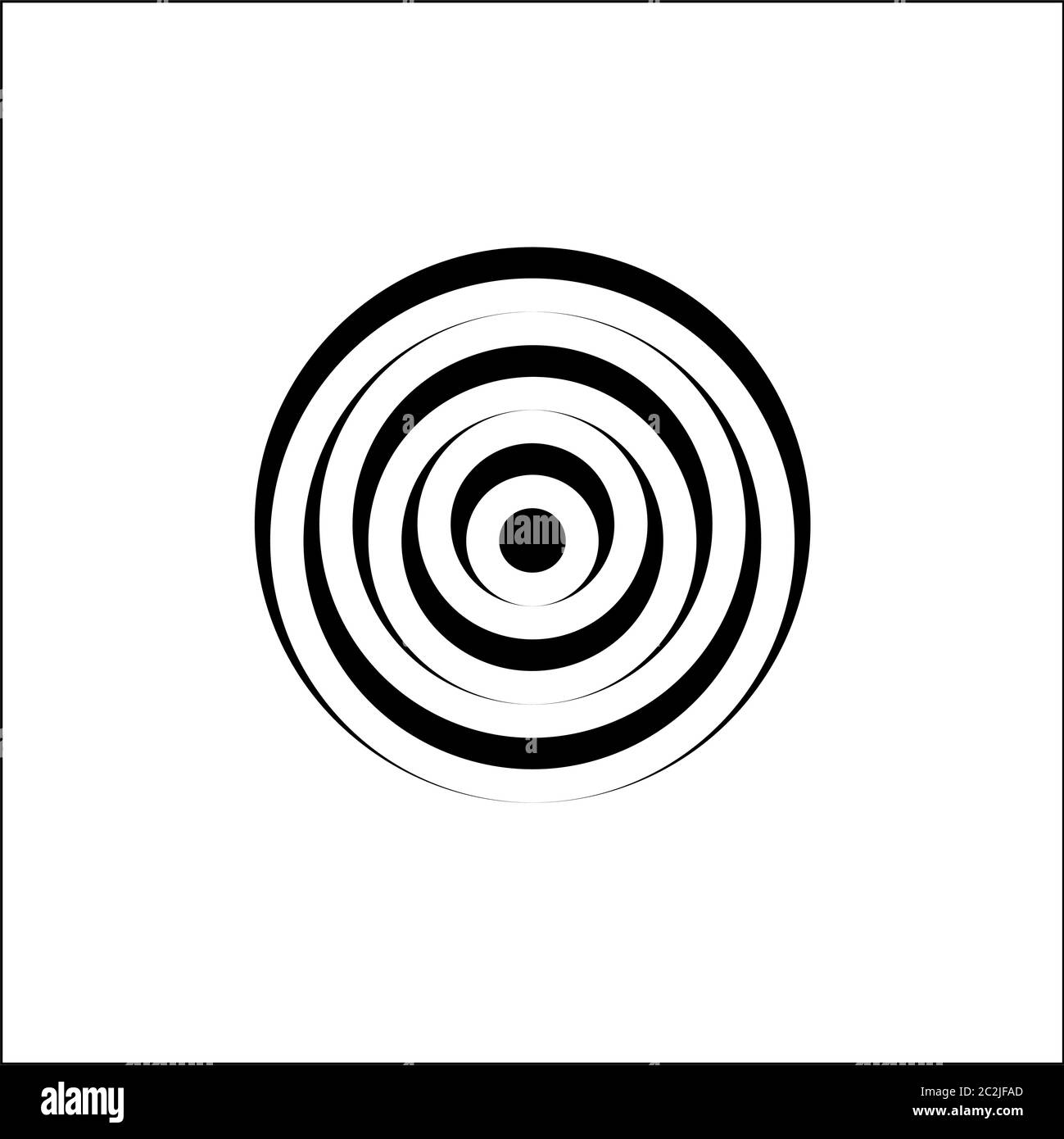 Concentric Circle Abstract Shape Vector Art Illustration Stock Vector ...