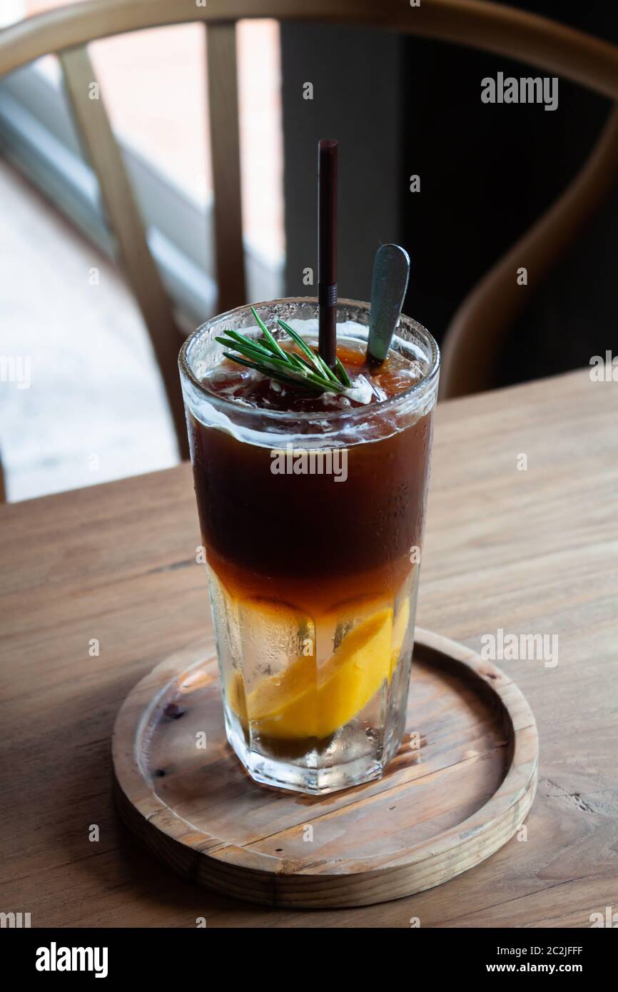 Iced coffee in coffee shop, stock photo Stock Photo - Alamy