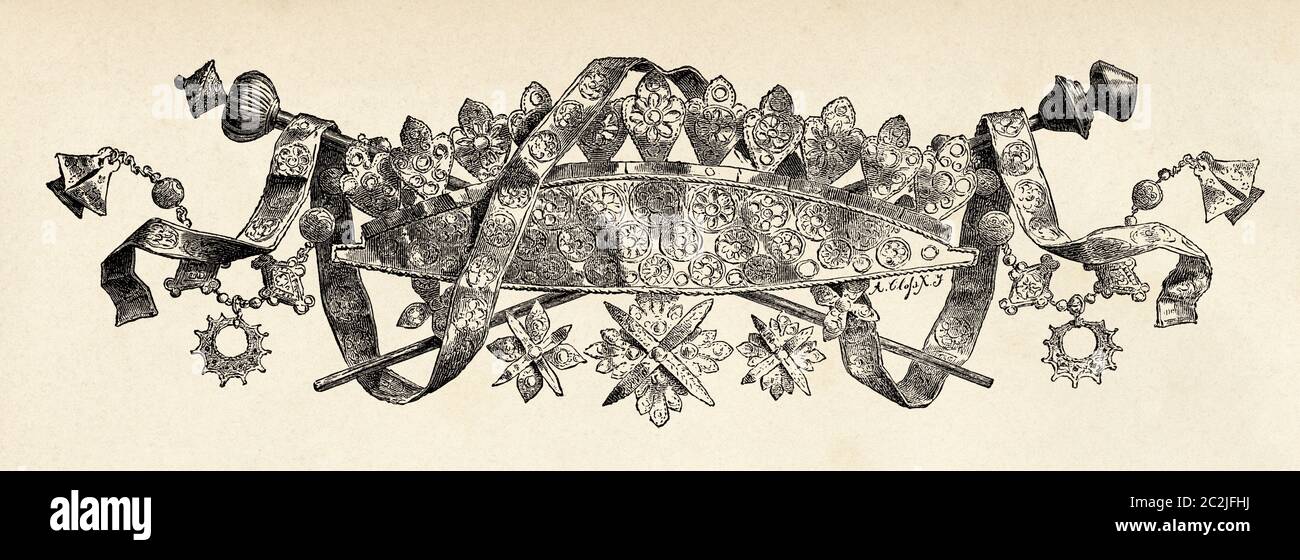 Treasure of Priam, discovered in Troy by Heinrich Schliemann (1822-1890 ...