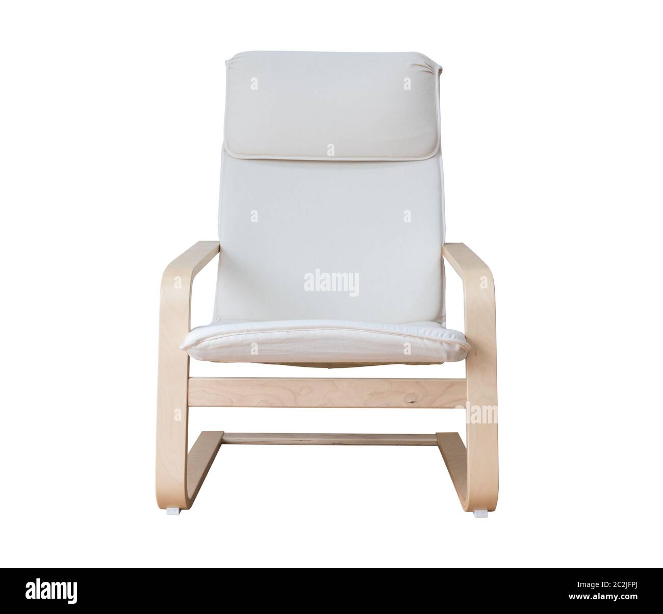 Modern designer White color chair isolated on white background Stock ...