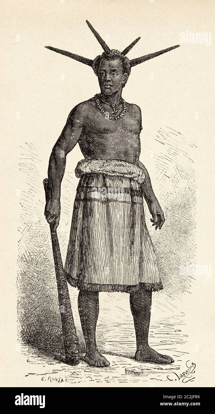 Rua indigenous who visits Ujiji territory. Central Africa. Journey to ...