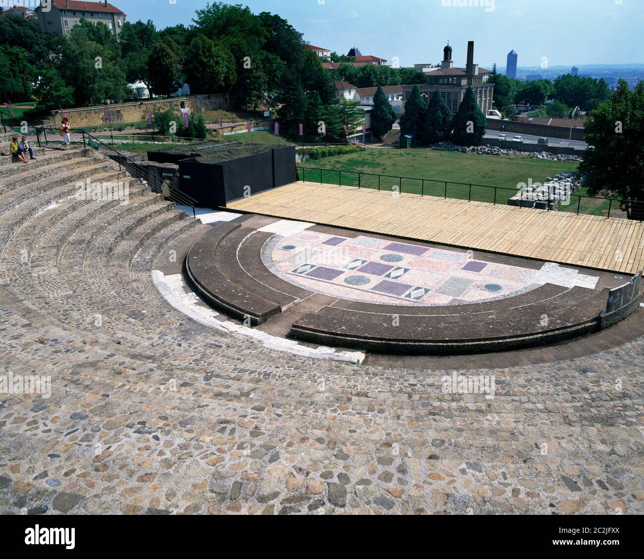 Lyon France Roman Theatre - Odeon Ancient Theatre of Fourviere Stock ...