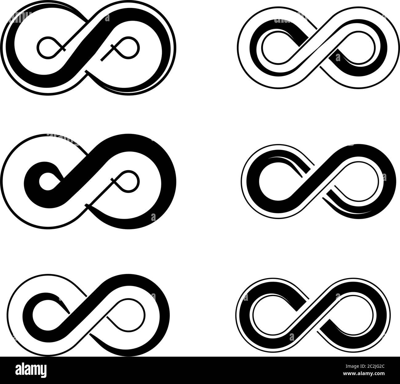 Infinity Sign Design Collection Vector Art Illustration Stock Vector ...