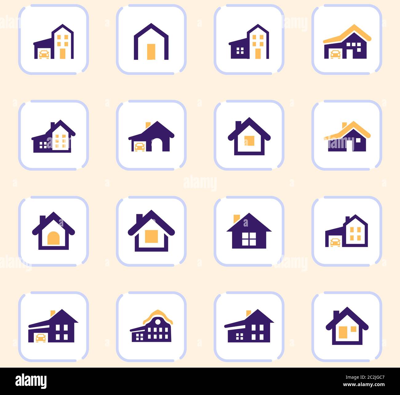 house type vector icons for user interface design Stock Photo - Alamy