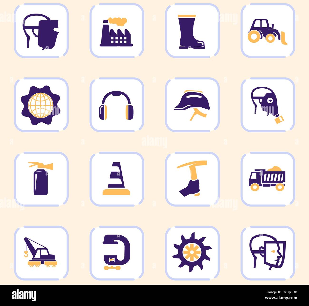 Industrial icon set for web sites and user interface Stock Photo - Alamy