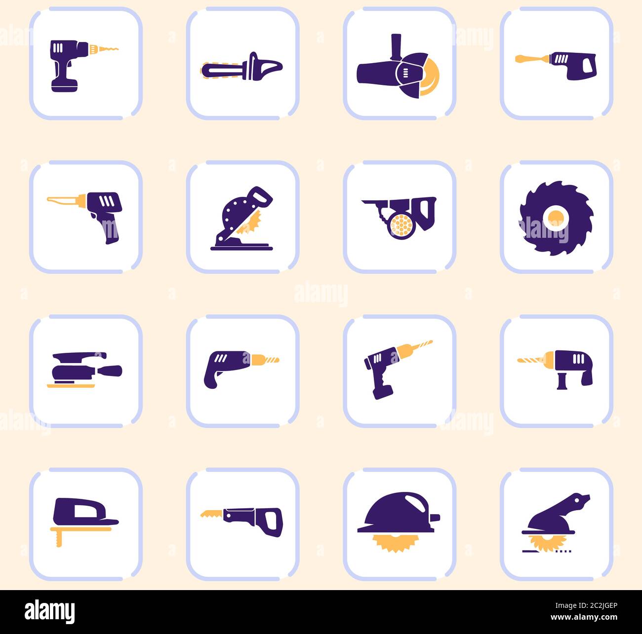 Power tools icon set for web sites and user interface Stock Photo - Alamy