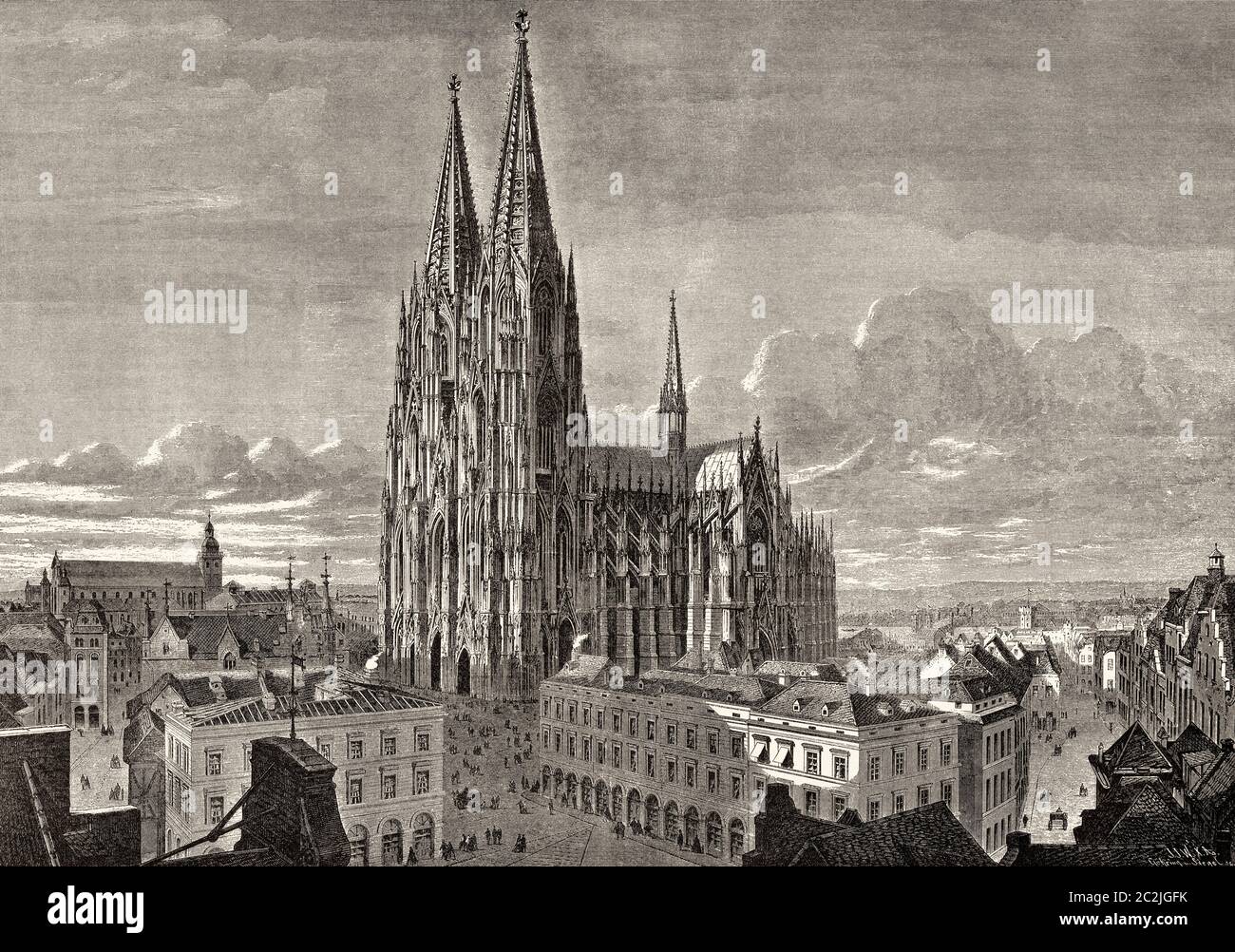 Gothic Cathedral Church of Saint Peter and Mary, Catholic cathedral in ...