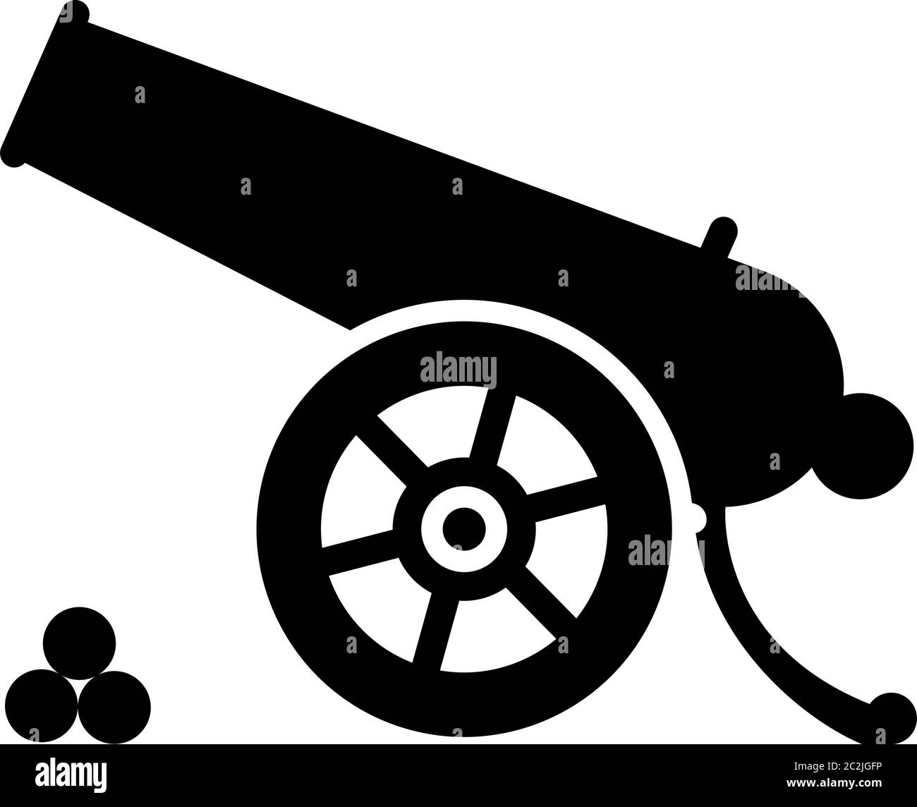 Cannon Icon, Weapon Icon, Old Style Vector Art Illustration Stock ...